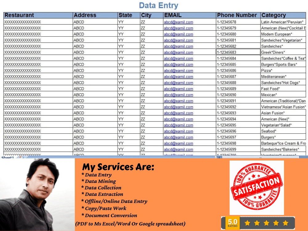 Perfect data entry and copy paste services | Upwork