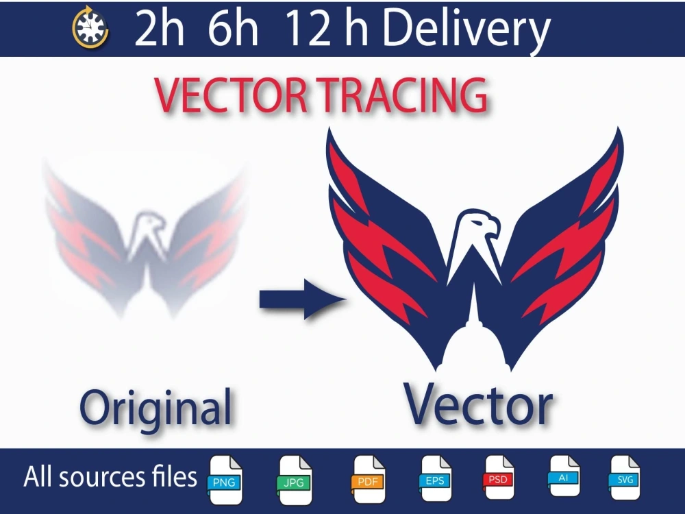 Vectorize, manual redraw update your logo or image | Upwork