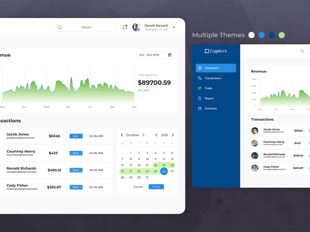 A stunning web app UI dashboard design | Upwork