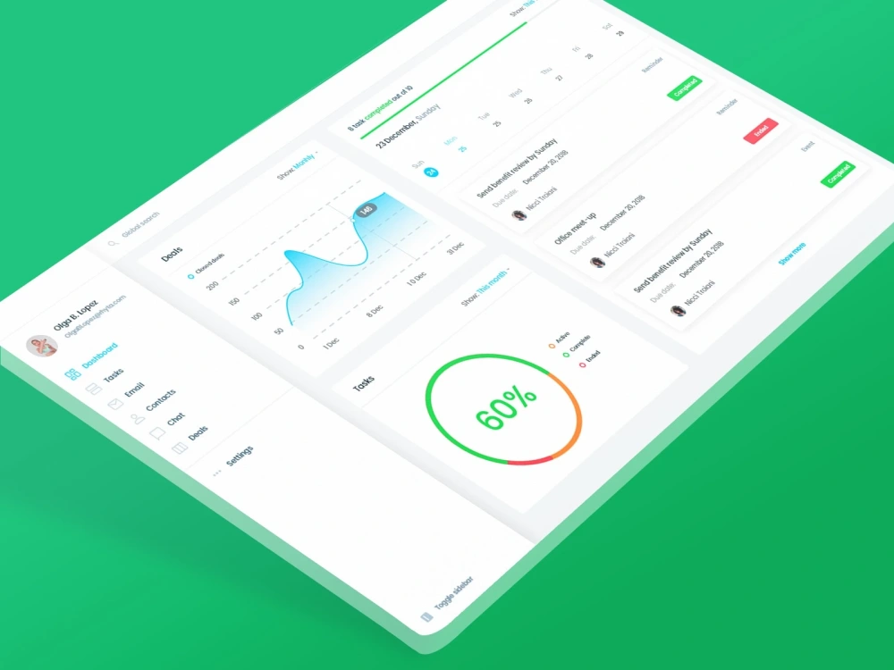 A stunning web app UI dashboard design | Upwork
