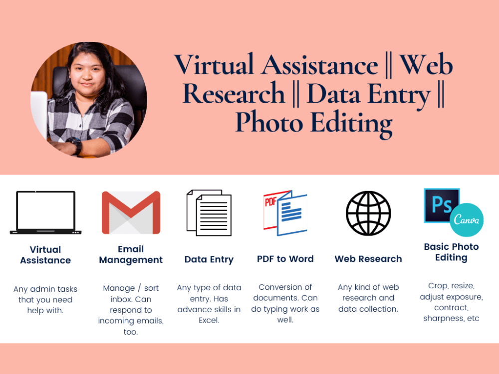 An accurate deliverable in data entry, web research, data collection ...