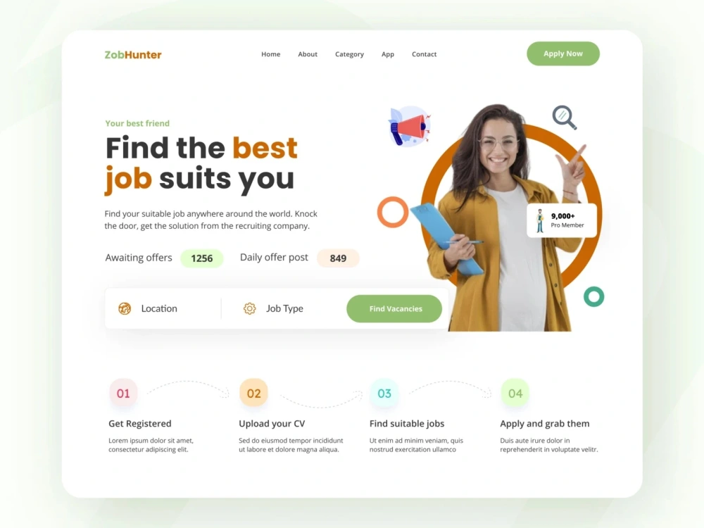 Professional and modern website UI/UX design landing page design | Upwork