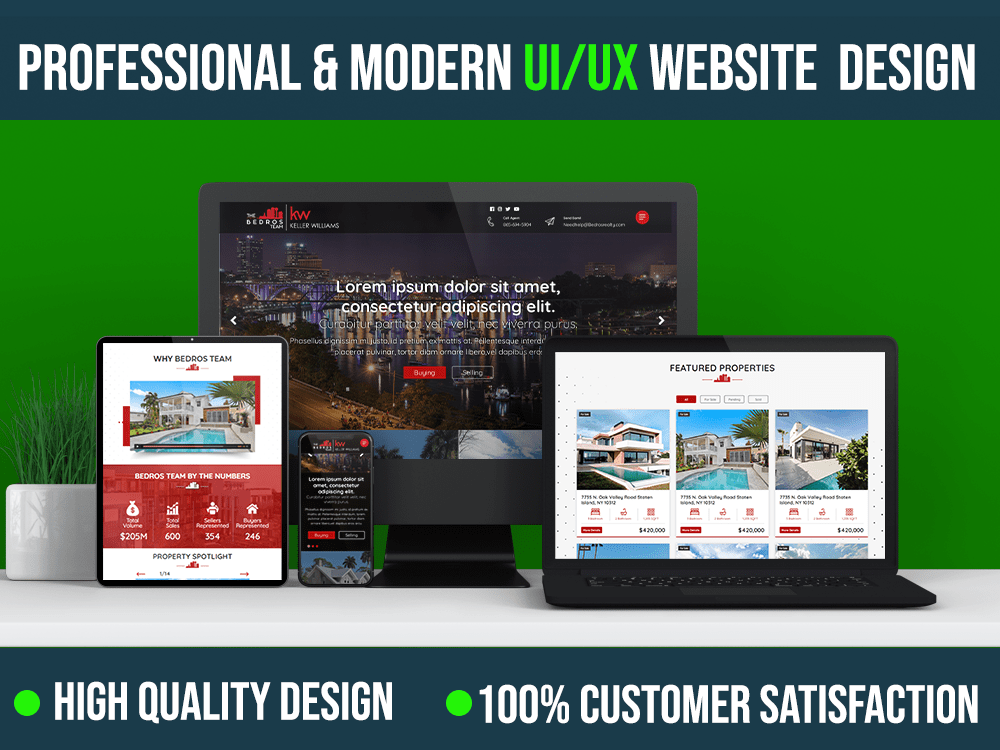 Professional and modern website UI/UX design landing page design | Upwork