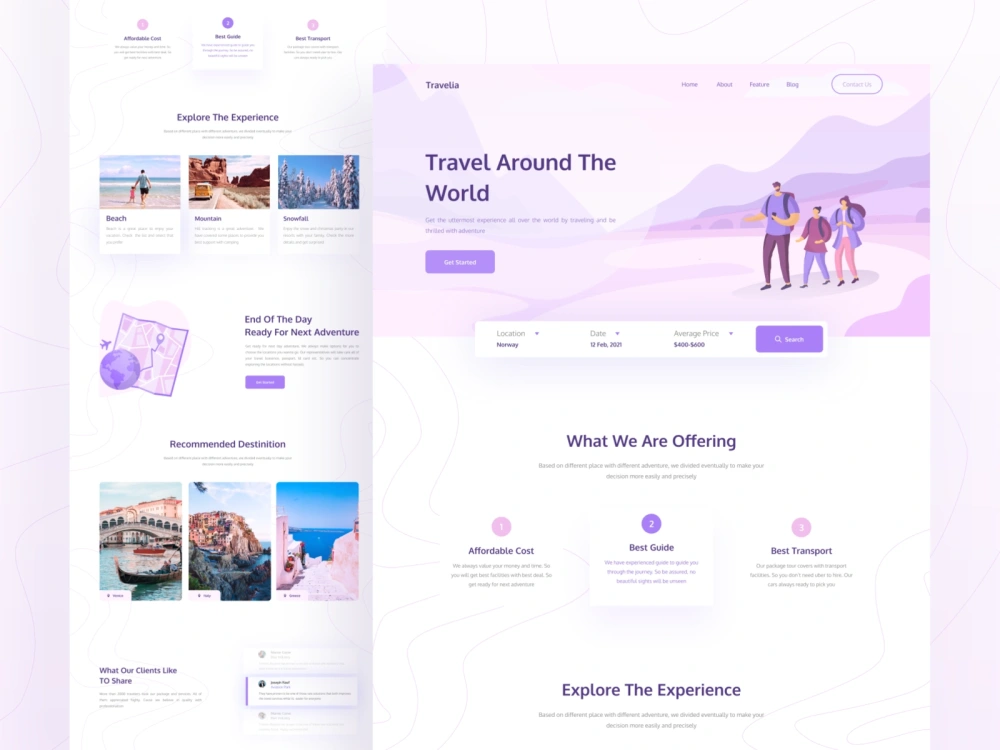 Landing page ux/ui design with modern and trendy look | Upwork