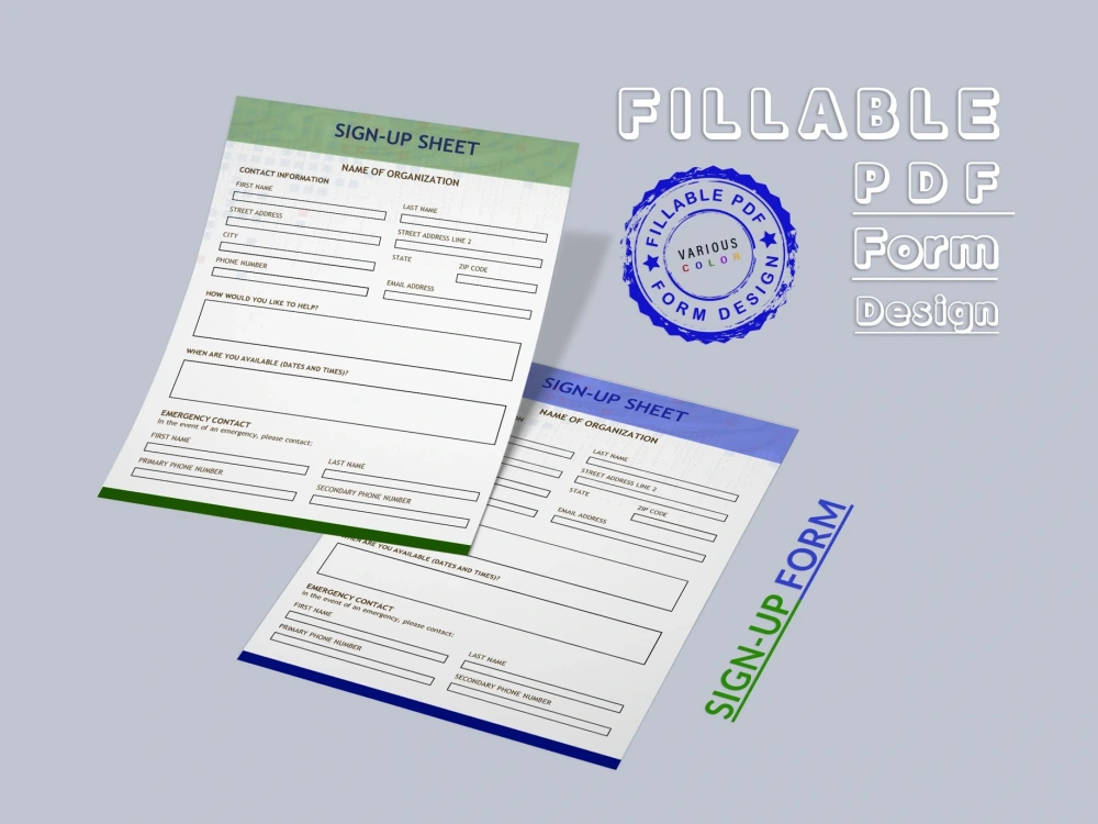 Design and convert any form to a Fillable pdf form | Upwork