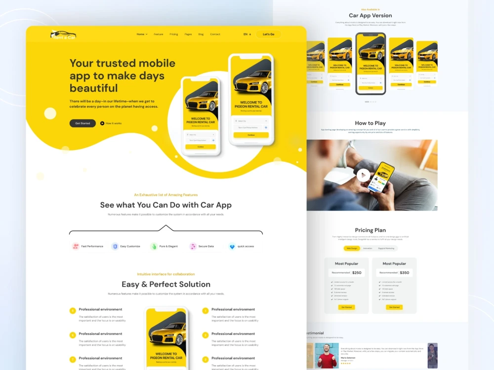 Figma design for website and mobile app, figma design, figma website ...