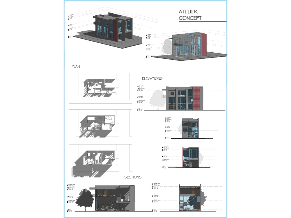 Professional 3D Architectural model with Revit | Upwork