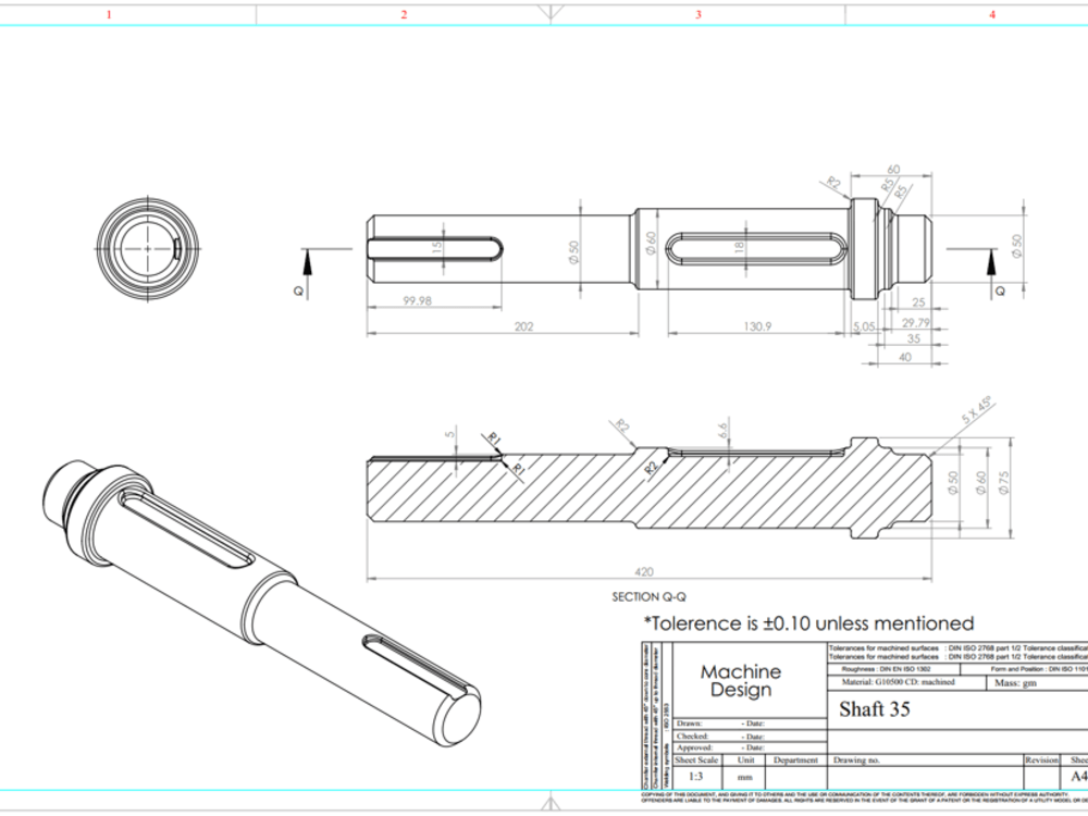 Technical drawing/ 2D manufacturing drawing including BOM & Exploded ...