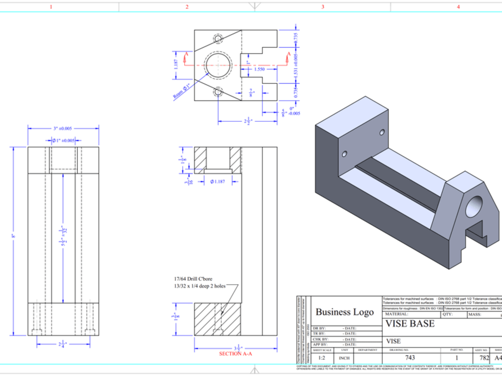 Technical drawing/ 2D manufacturing drawing including BOM & Exploded ...