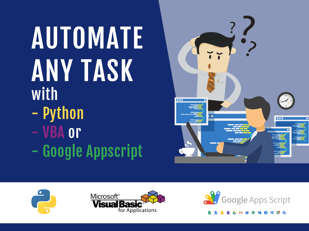 Google sheets, word, or excel automation using VBA and Python | Upwork