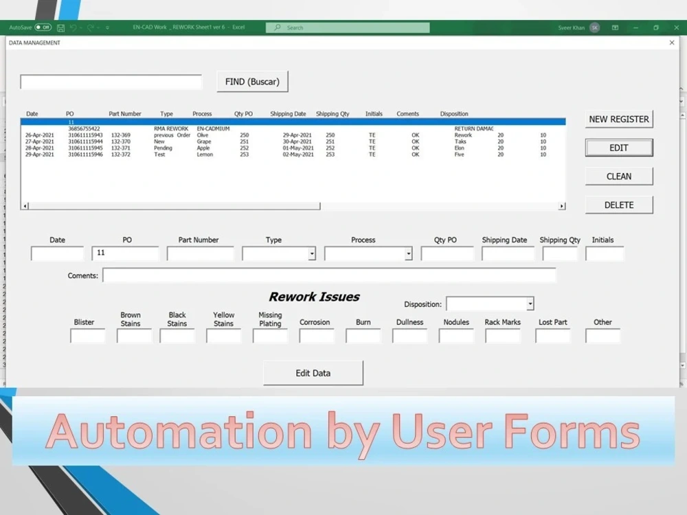 Advanced Ms Excel File With Customized Vba Code To Meet Your Needs Upwork