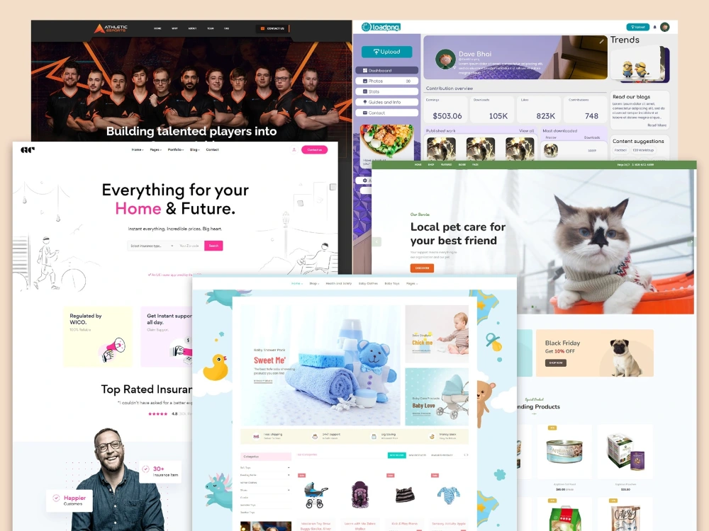 Professional and modern website UI/UX design landing page design | Upwork