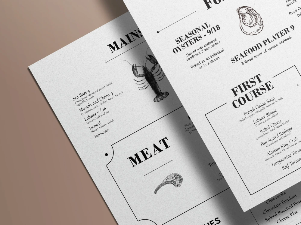 A unique and modern food menu design for your restaurant | Upwork
