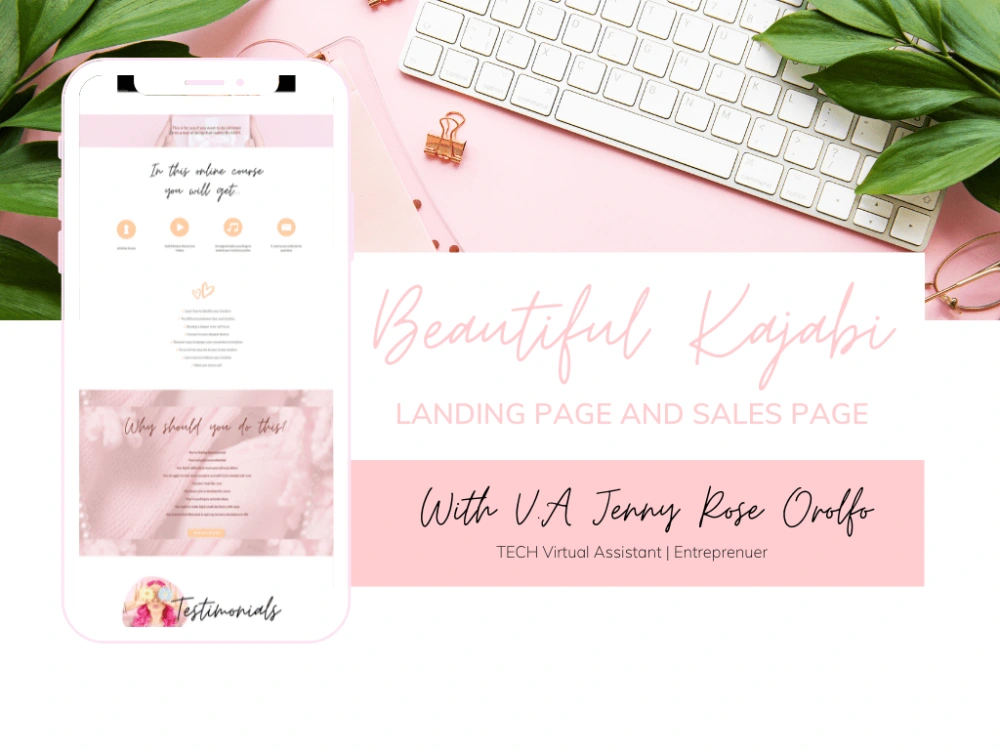 Beautiful sales page or landing page in Kajabi | Upwork