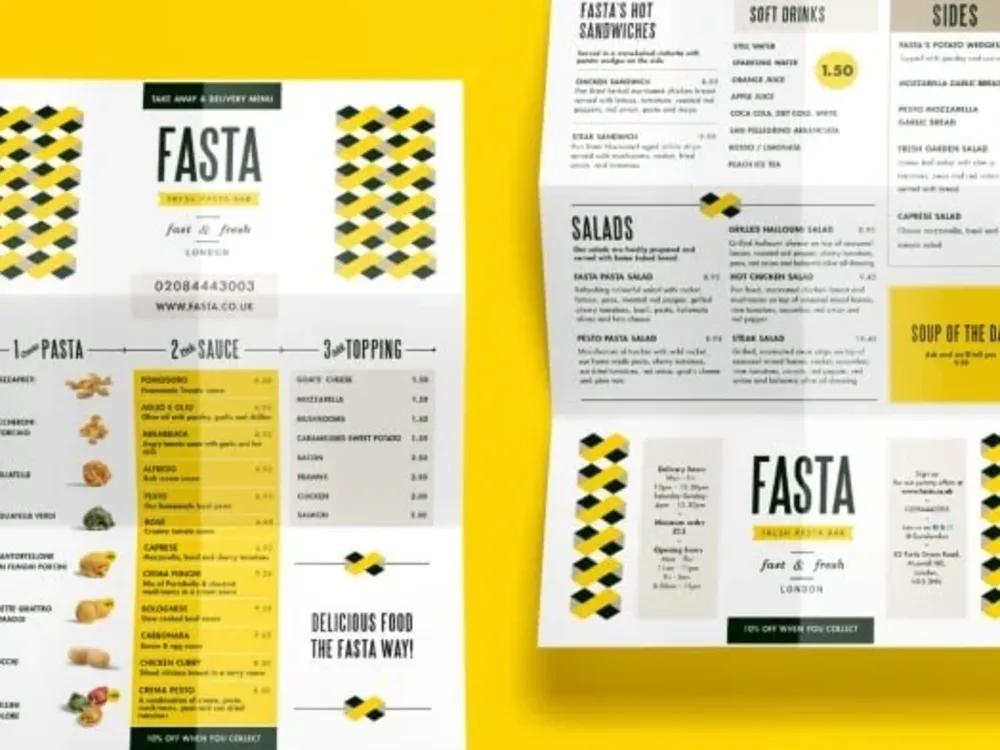 Modern creative restaurant food menu card | Upwork