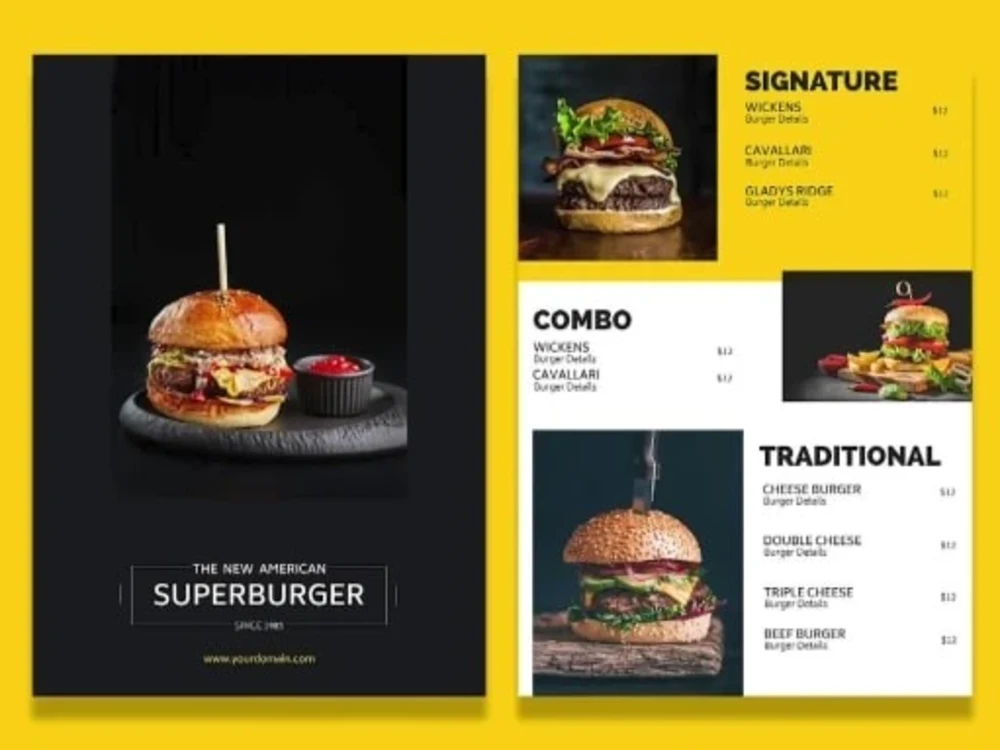 Modern creative restaurant food menu card | Upwork