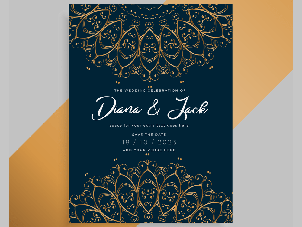 A beautiful and professional invitation card, postcard, greeting card ...