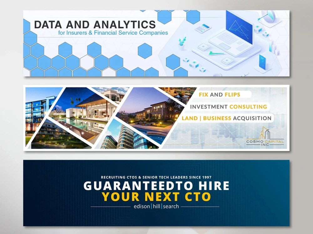 A professional linkedin banner for your business | Upwork