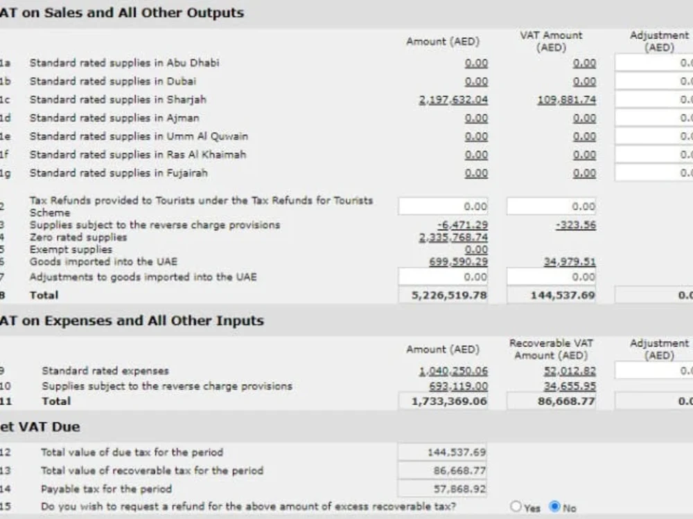 A tax compliant VAT return filed from a VAT Professional in UAE | Upwork