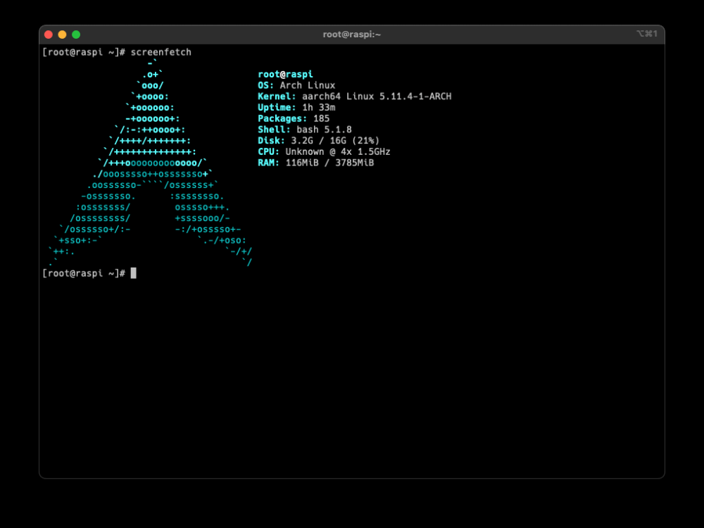 Arch Linux operating system installation and customization on Raspberry ...