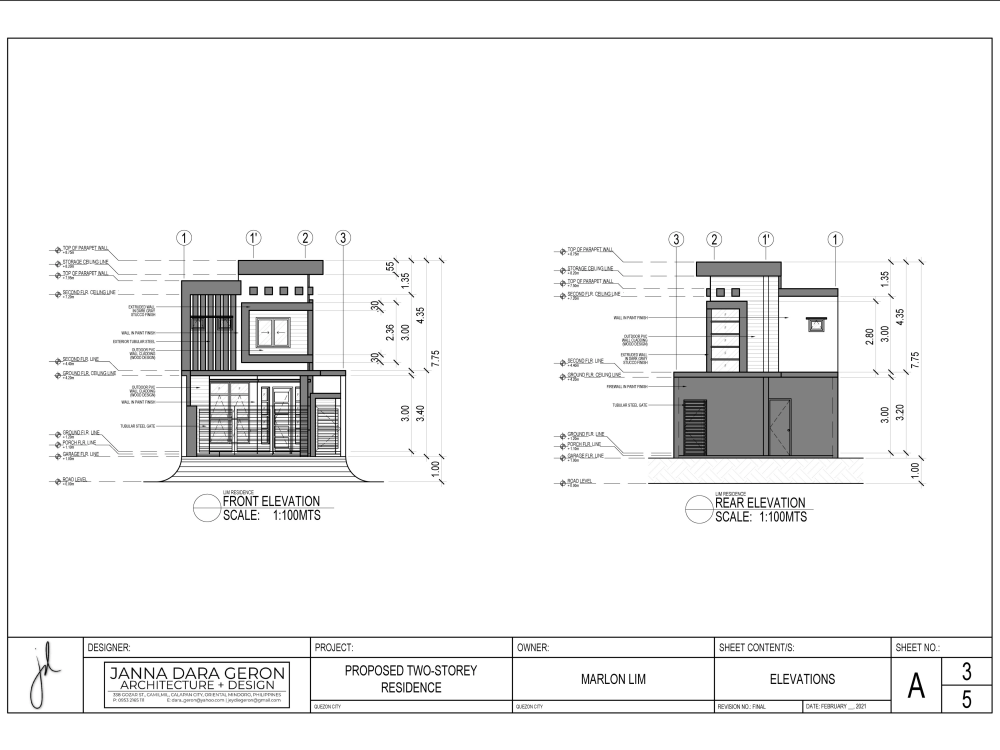 Detailed architectural elevations for residential projects | Upwork