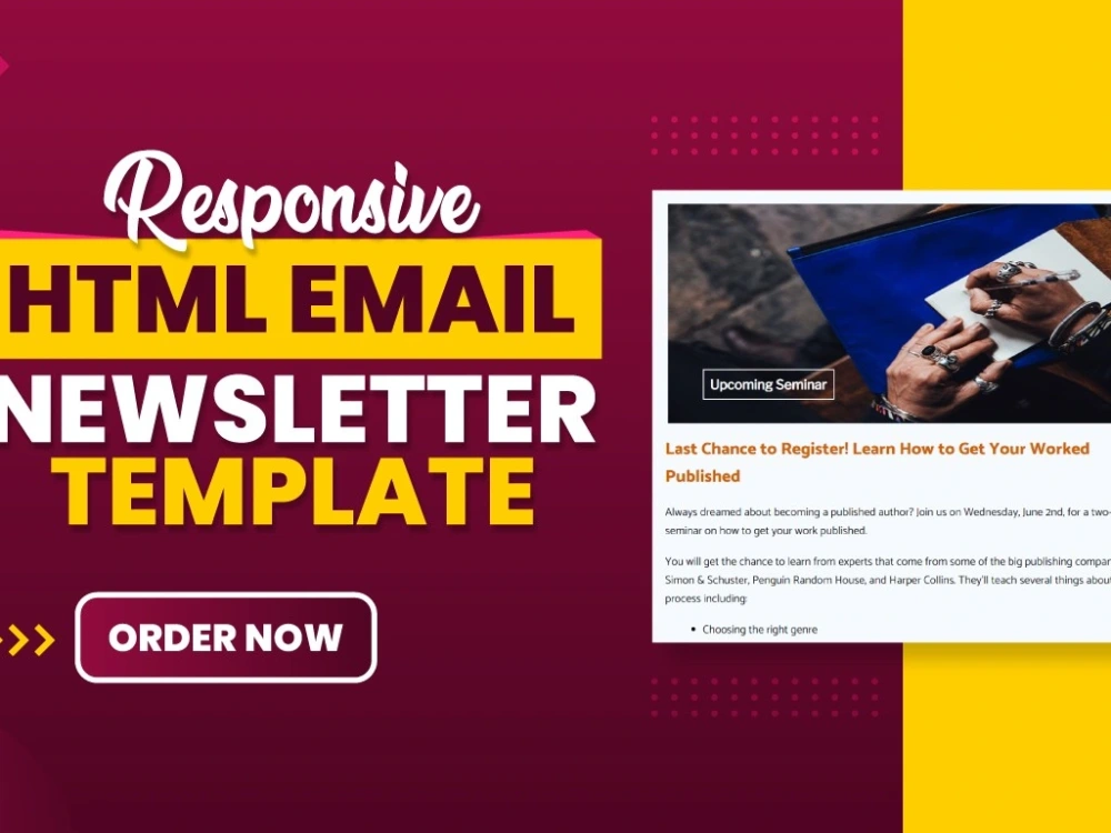 A responsive HTML email or newsletter template | Upwork