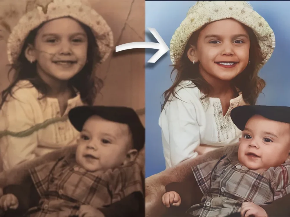 Photo restoration/reconstruction of old photos fix and colorize old ...