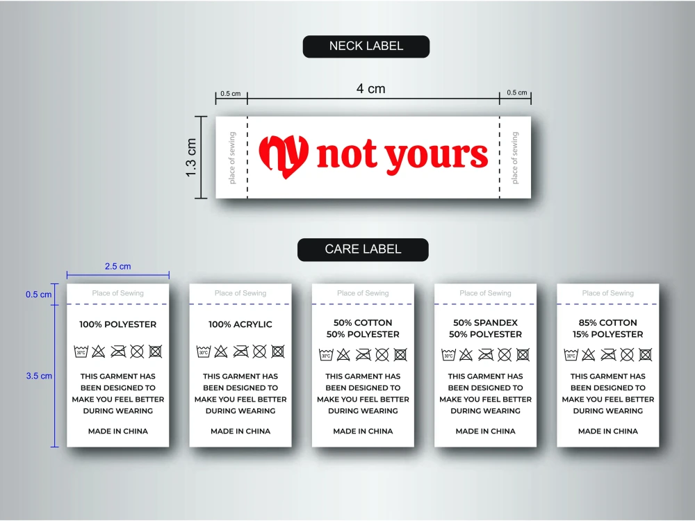 Professional Clothing Label, Clothing Tag, and Washing Label Design ...