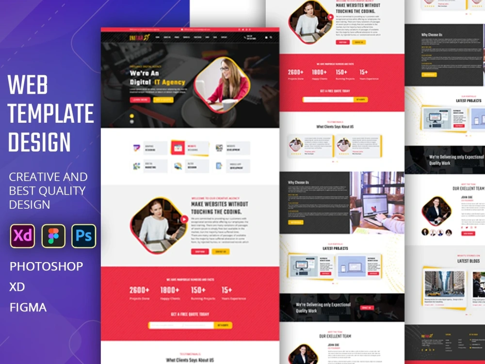 A professional website UI/UX design in Photoshop, XD and Figma | Upwork