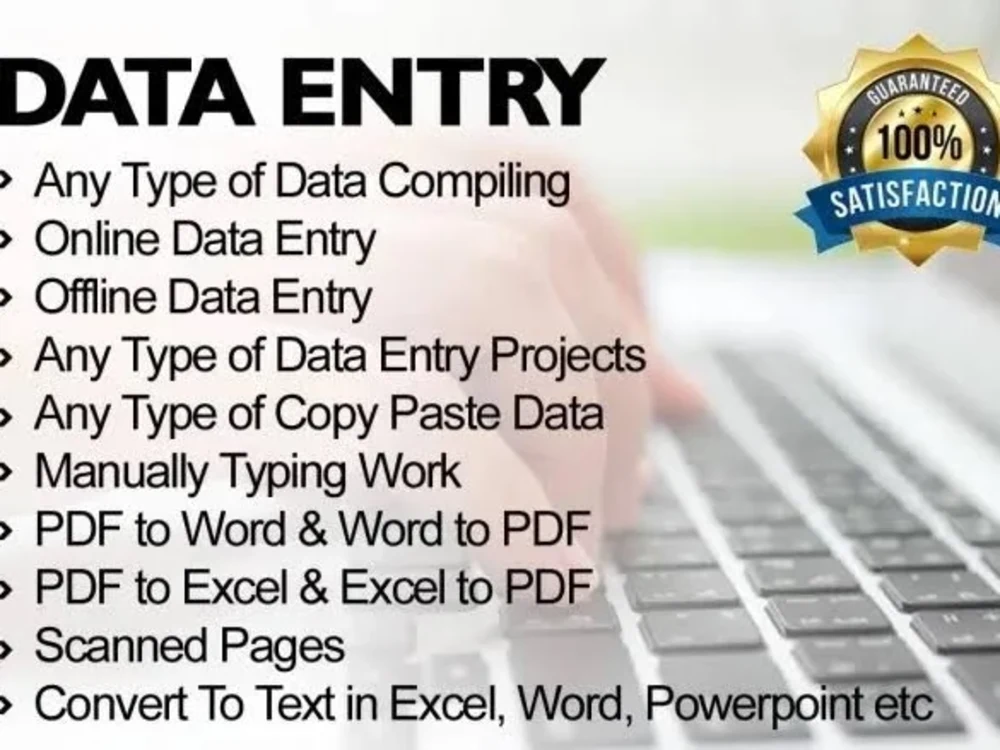 Accurate, professional, and timely data entry work | Upwork