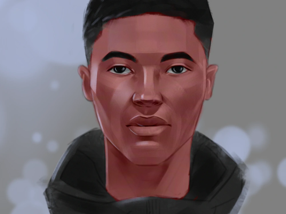 A semi realistic hand drawn digital portrait painting | Upwork