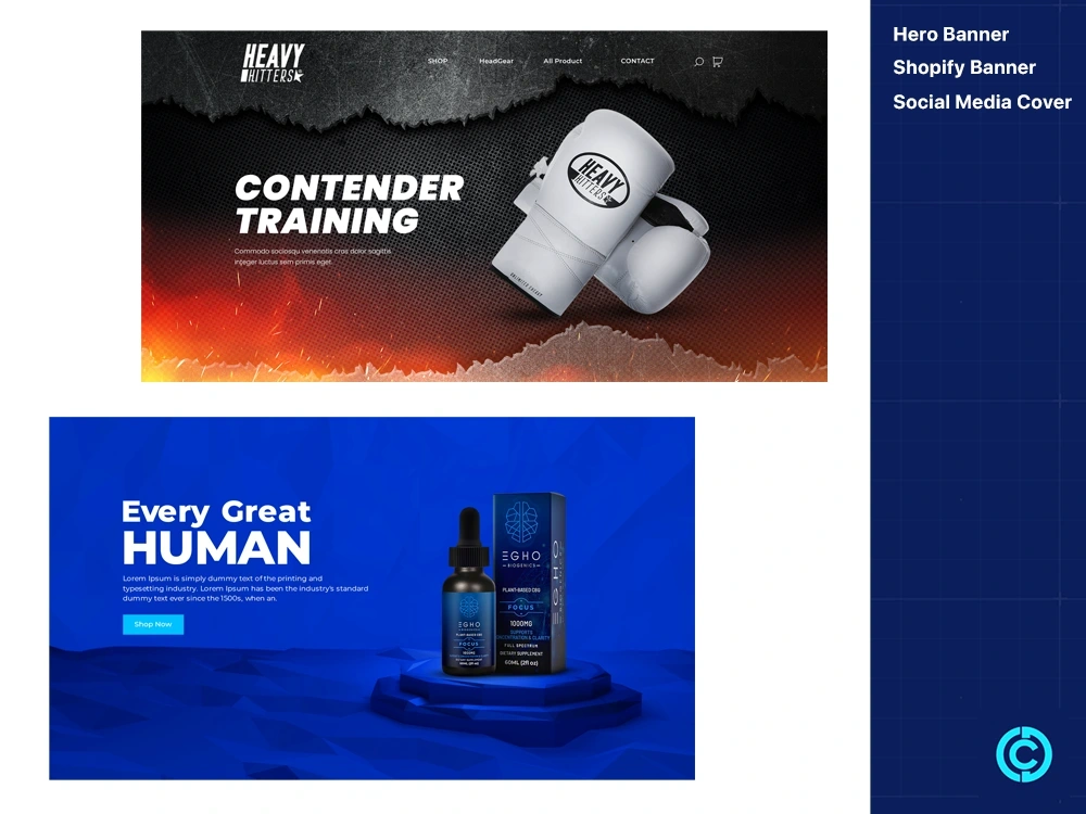 An hero banner for your website | Upwork