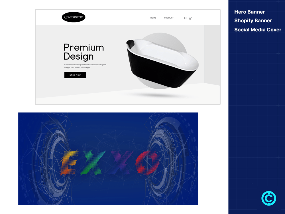 An hero banner for your website | Upwork