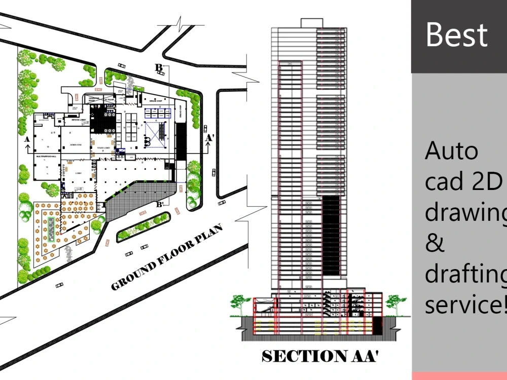 Architectural drawings and 2d floor plans in AutoCad | Upwork