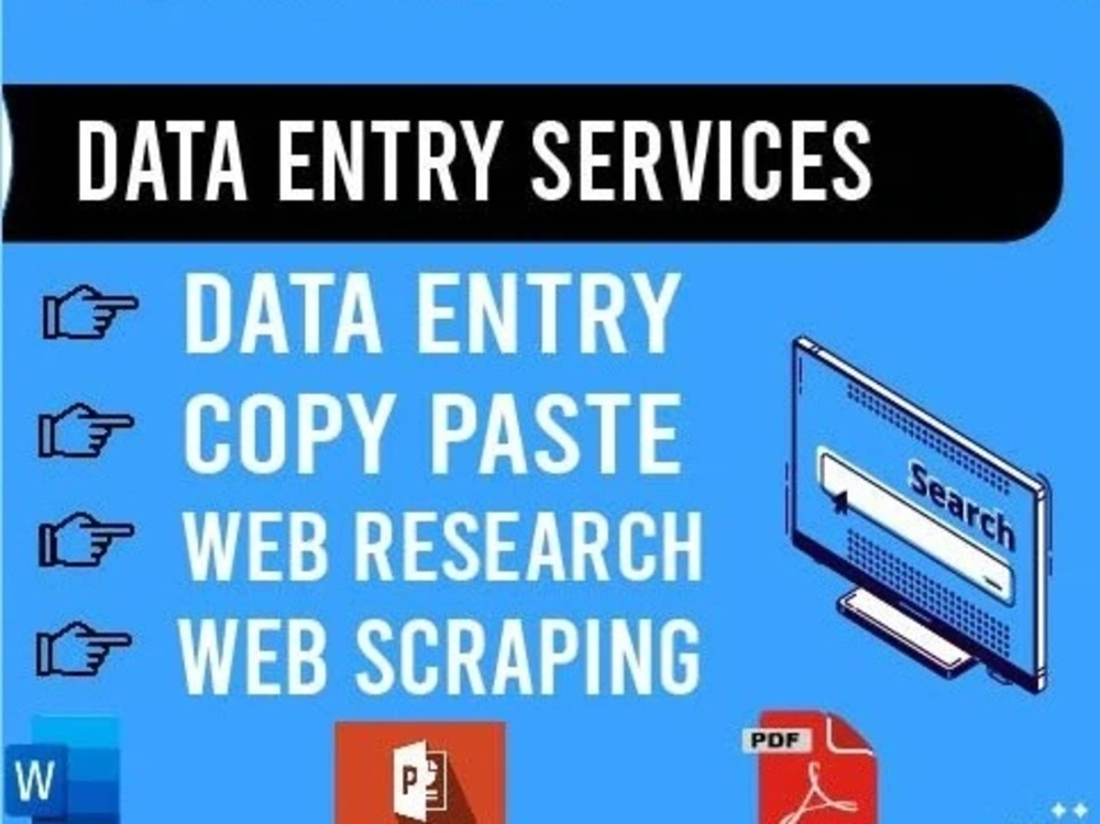An accurate data entry,copy paste, web research, PDF convert | Upwork