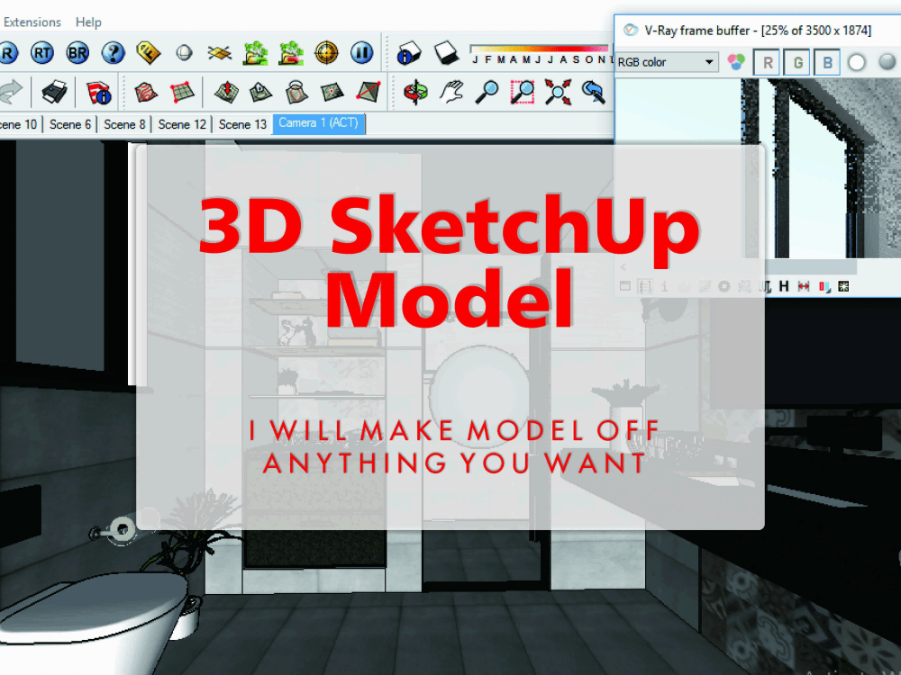 A 3d model of anything using SketchUp | Upwork
