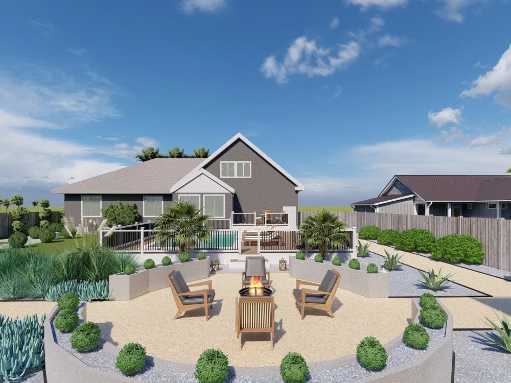 A 3D visualization + 2D plan of your house and yard from the dreams ...