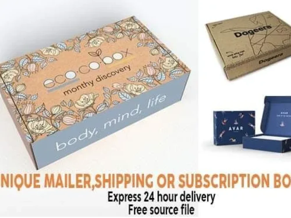 A unique mailer box, shipping box, feminine box. | Upwork