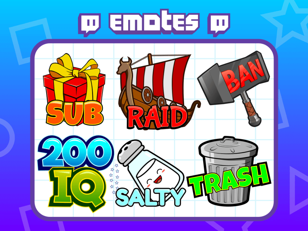 Custom text emotes or non living stuff emotes for twitch or discord ...