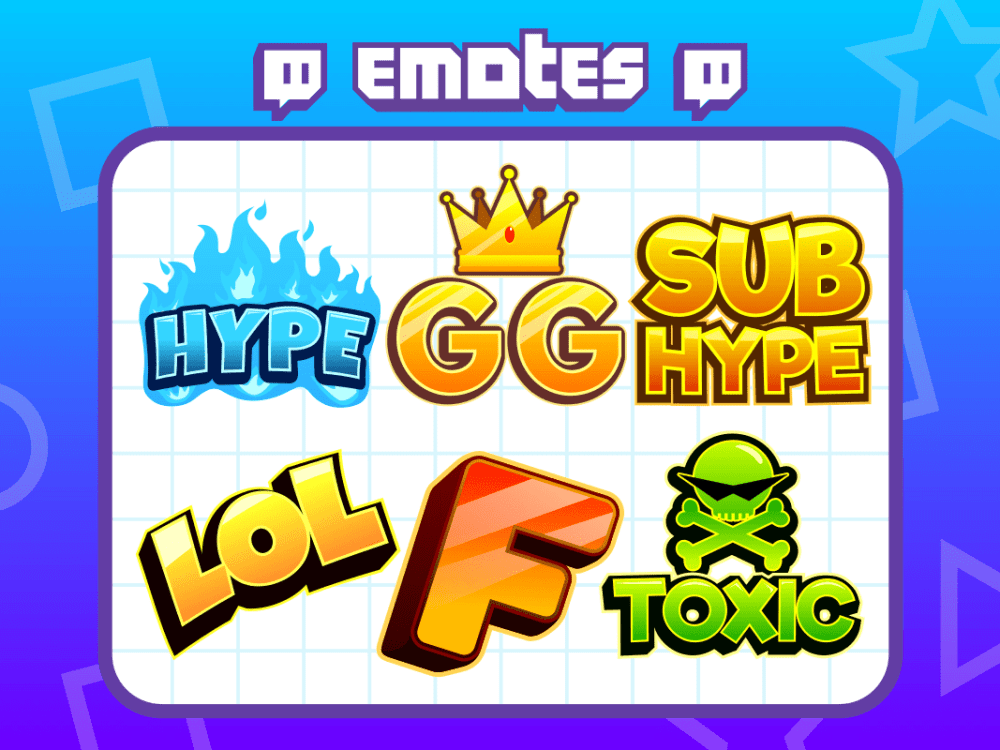 Custom text emotes or non living stuff emotes for twitch or discord ...