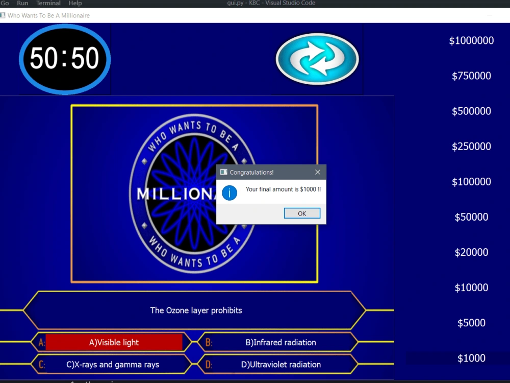 A customized version of Who Wants to Be a Millionaire | Upwork