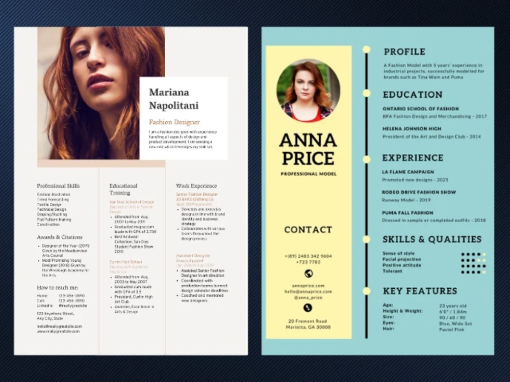 A modern Resume,CV,Cover letter design on canva with editable link ...