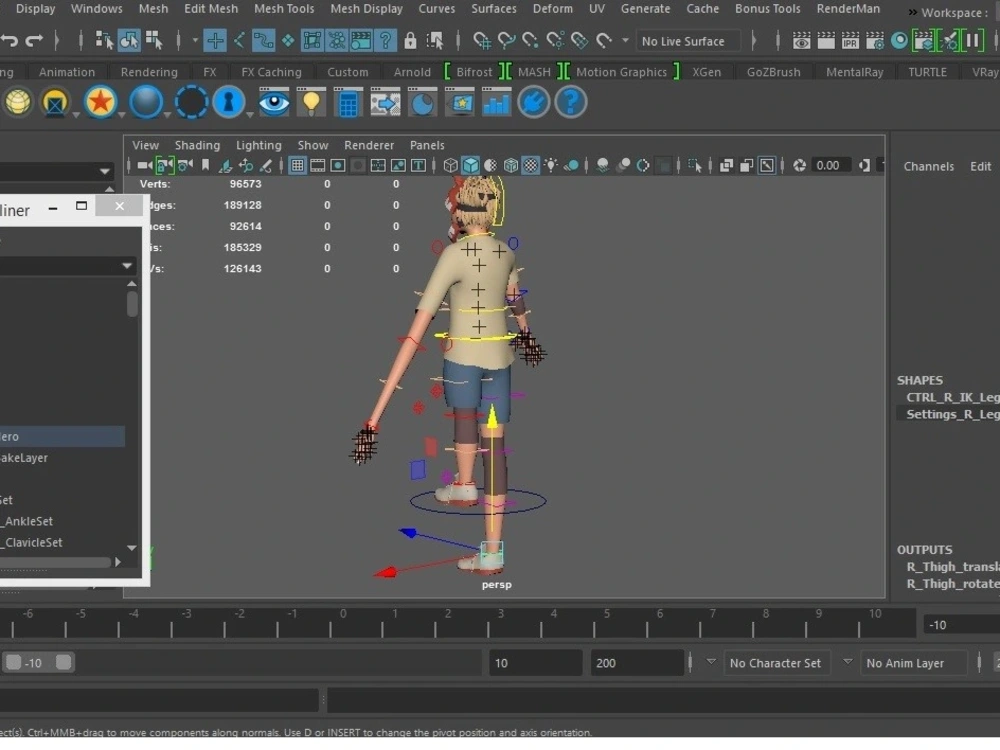 A 3D Character Rig For Animation / Games | Upwork