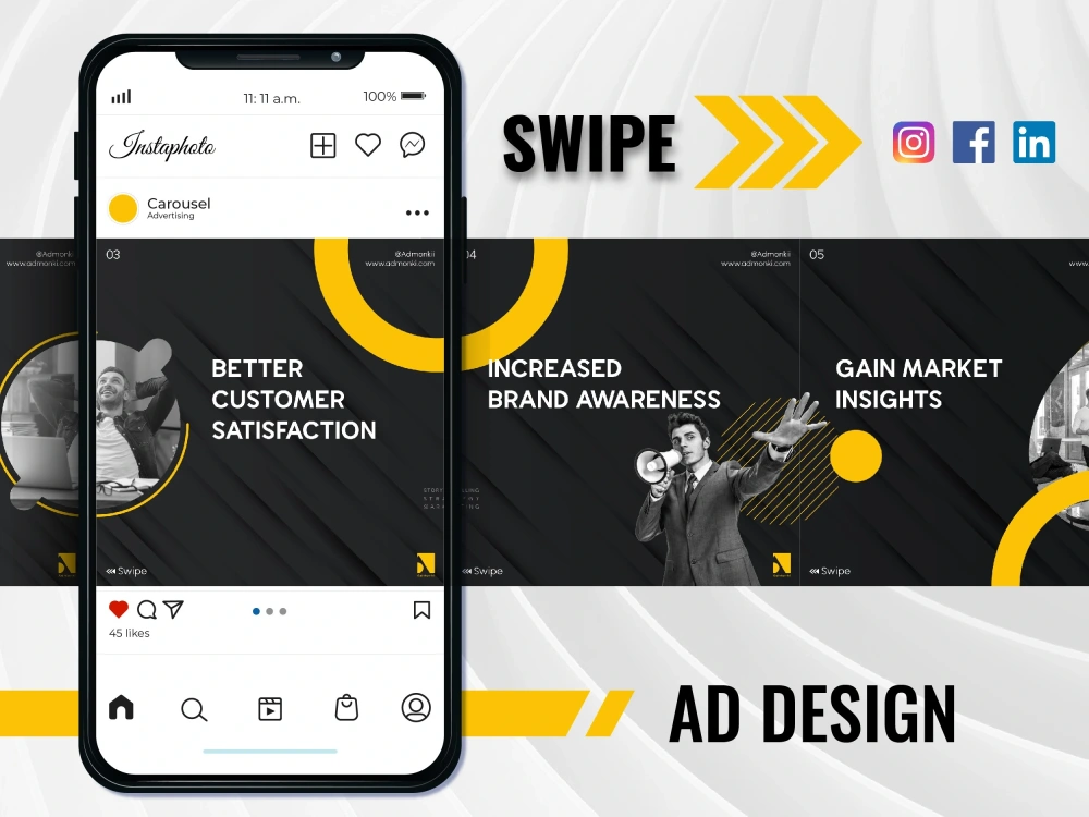 Engaging social media carousel ad post design | Upwork