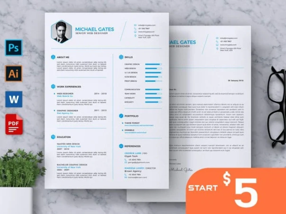 Design professional cv resume cover letter and in 1 day | Upwork