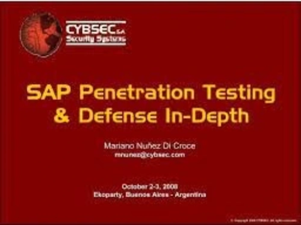 SAP Application Pentesting and Report | Upwork