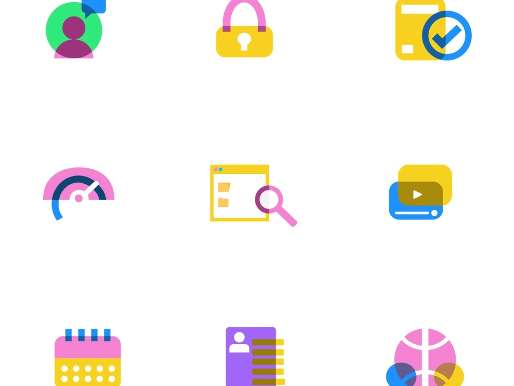 Professional vector base icons set to use in branding, website | Upwork