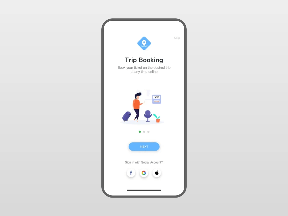 A bus booking app design , Prototype, Custom app design | Upwork