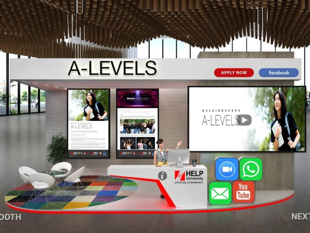 Full Virtual booth including branding, info graphics and discussion set ...