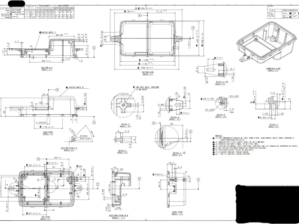 A technical 2D Drawings for pre and post process manufacturing | Upwork